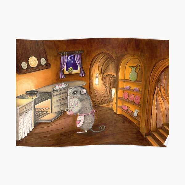 " POPPY THE PYGMY POSSUM - Baking Cupcakes - Watercolour Illustration ...