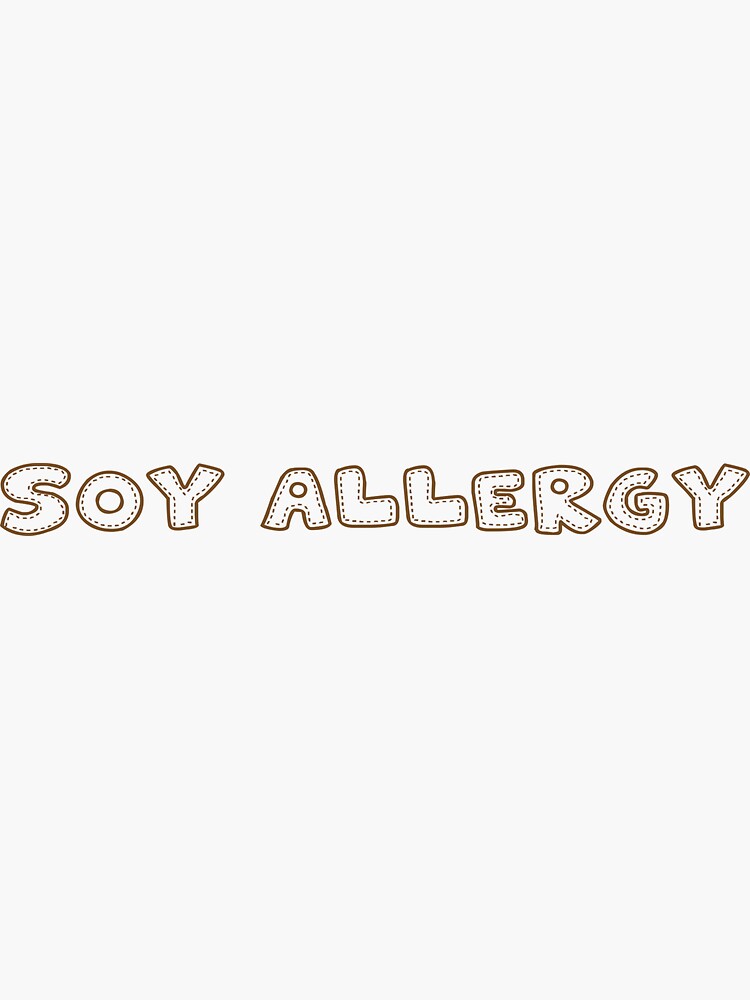 "Soy Allergy Food Allergy Awareness Stitch Letter Graphic" Sticker by ...