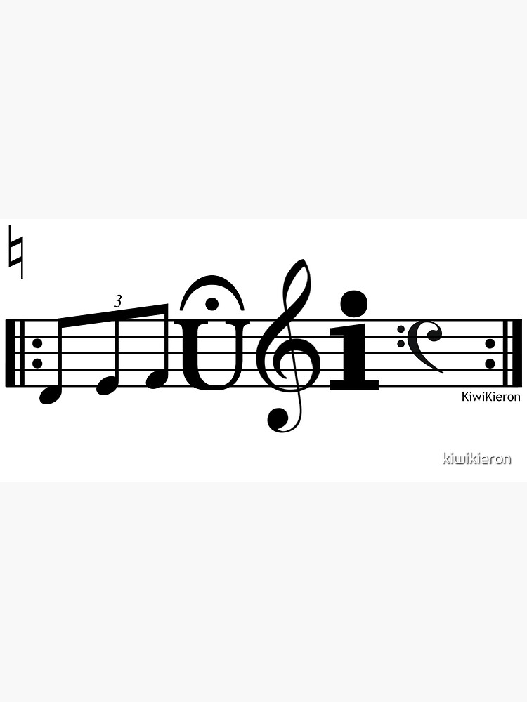 "Music Cool Font" Sticker for Sale by kiwikieron | Redbubble