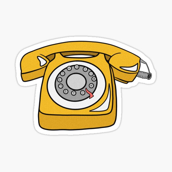 "Rotary Phone" Sticker by michelleherbert | Redbubble