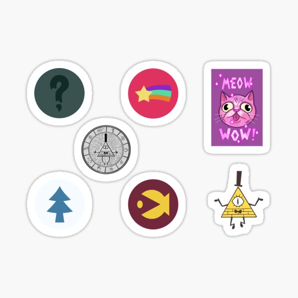 "gravity falls sticker set" Sticker for Sale by hungrykate | Redbubble