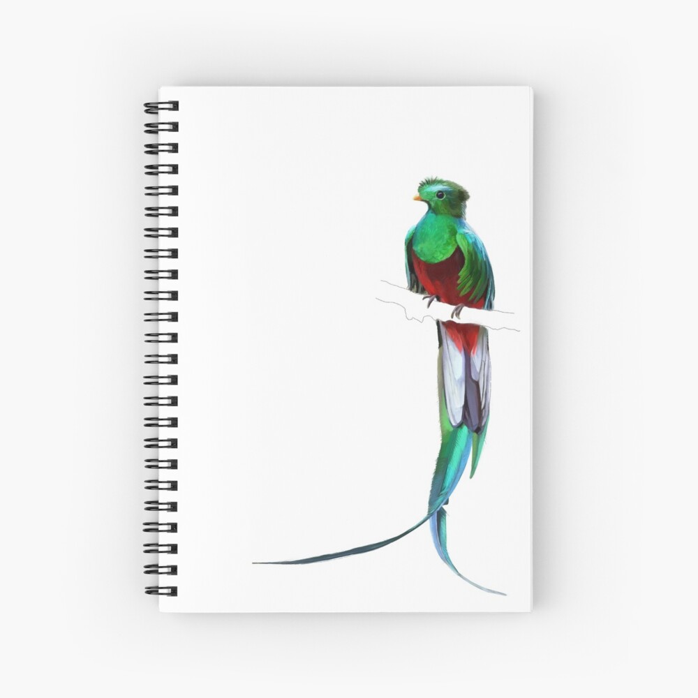 "Resplendent Quetzal Bird Art" Spiral Notebook for Sale by ...