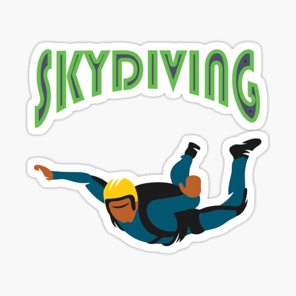 "Skydiving Simple design" Sticker for Sale by Rashini1010 | Redbubble