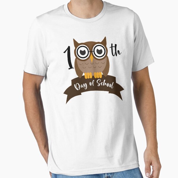 "HAPPY 100 DAYS OF SCHOOL CUTE OWL" Essential T-Shirt for Sale by ...