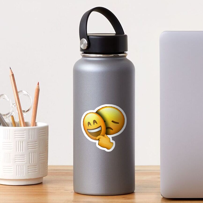 "Double Face Emoji" Sticker by vipinder | Redbubble