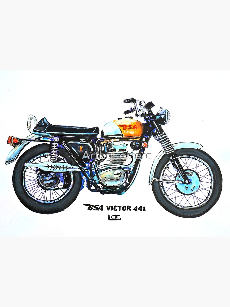 "BSA 441 Victor 1969" Sticker for Sale by ArtbyLeclerc | Redbubble