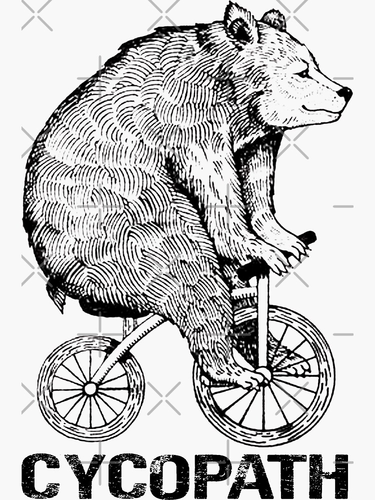 "cycopath bear" Sticker for Sale by ompongalfina | Redbubble
