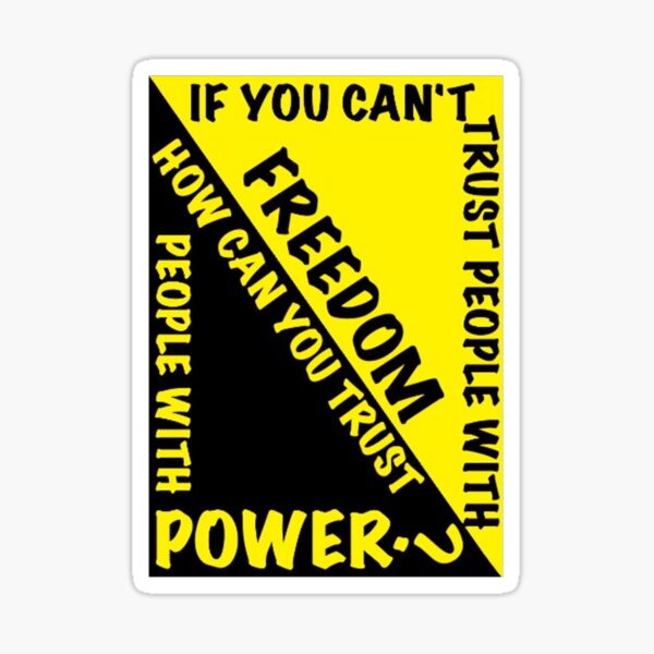 "Power and Freedom" Sticker for Sale by RipeBananas | Redbubble