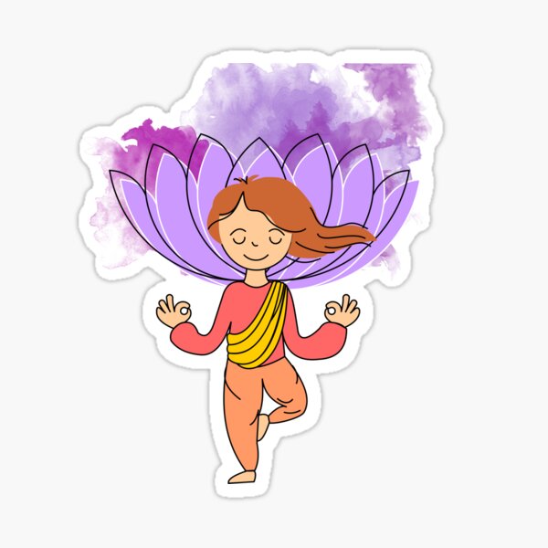 "Happy Yogi" Sticker by falabs | Redbubble