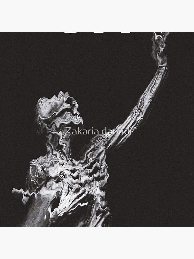 "STATUE OF MELTED HUMAN SKELETON ON BLACK BACKGROUND "OFF" ART " Pin by ...