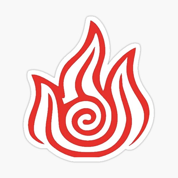 "Fire nation symbol" Sticker by yukizano | Redbubble