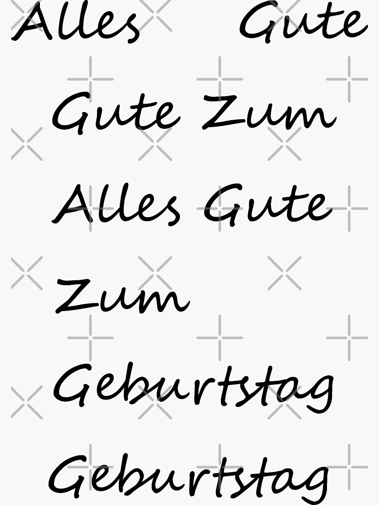 "Alles Gute Zum Geburtstag - Swartz" Sticker by STHogan | Redbubble