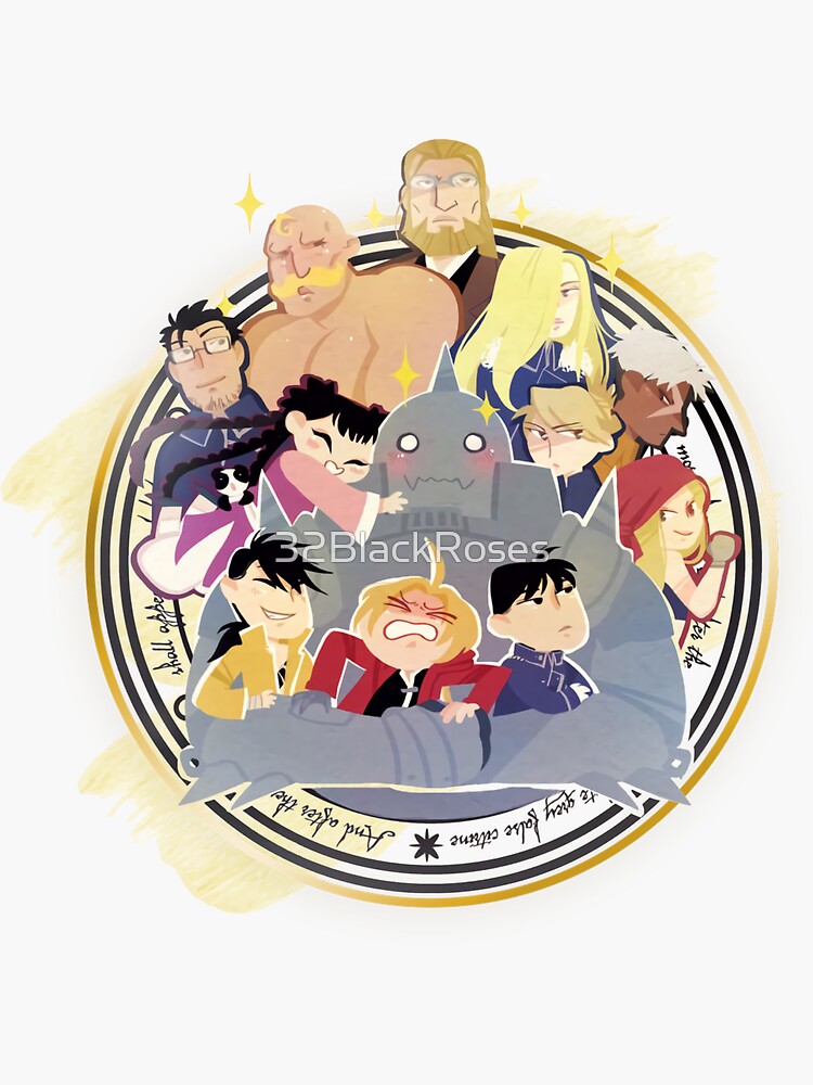 "Fullmetal Alchemist" Sticker for Sale by 32BlackRoses | Redbubble