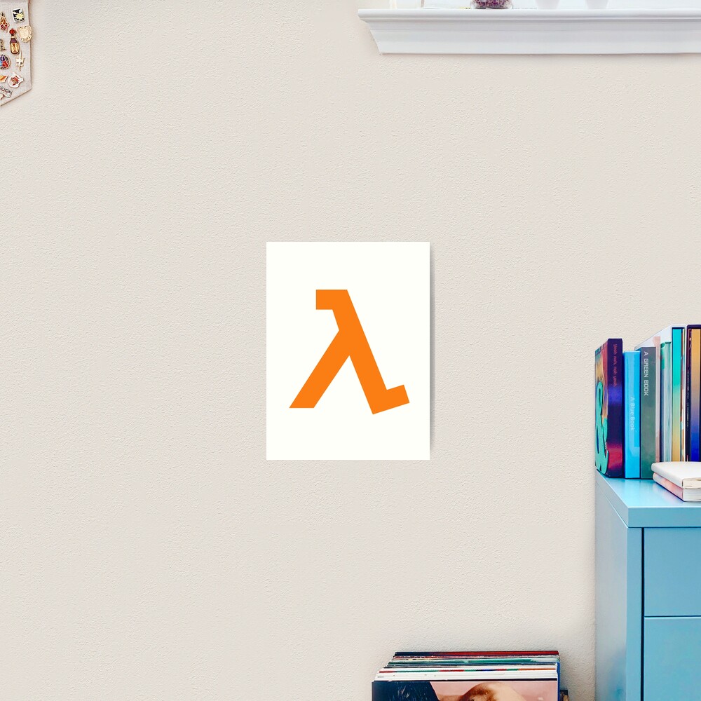 "Half-Life - Lambda Symbol" Art Print by mandhlenkhosi | Redbubble