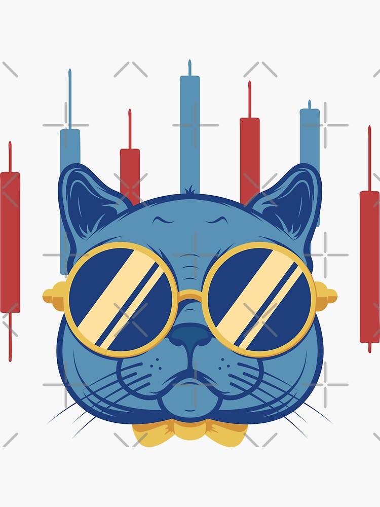 "Trade Cat" Sticker by DsgnCraft | Redbubble