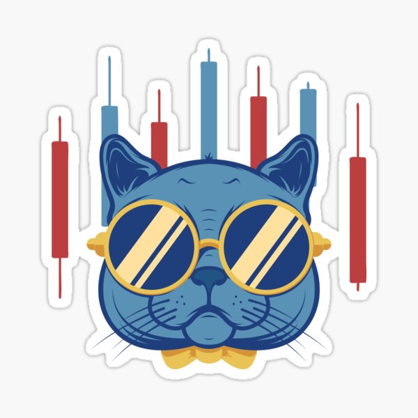 "Trade Cat" Sticker by DsgnCraft | Redbubble