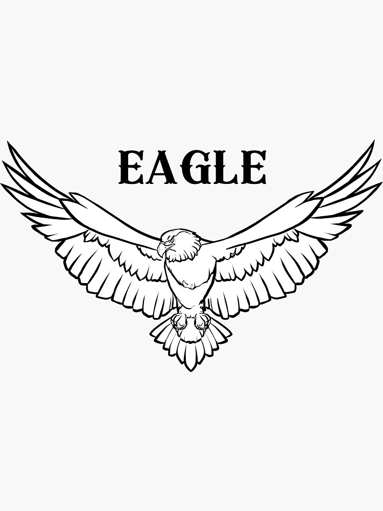 "Eagle White Logo" Sticker for Sale by bas19101 | Redbubble