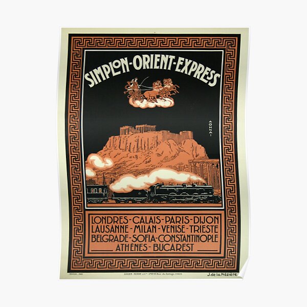 "Simplon Orient Express - Vintage Train Travel Print " Poster by cutesy ...