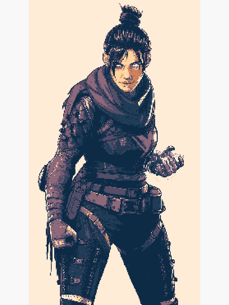 "Wraith Apex Legends Pixel Art" Sticker for Sale by LARamos | Redbubble
