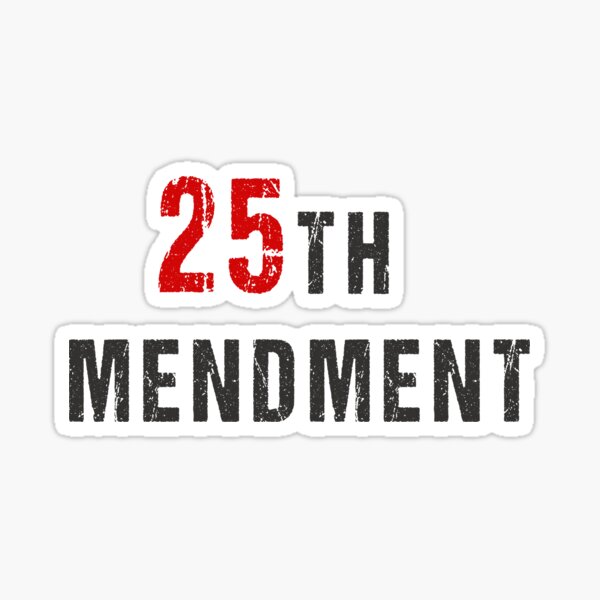 "25th Amendment sticker" Sticker for Sale by WisamMuhammad | Redbubble
