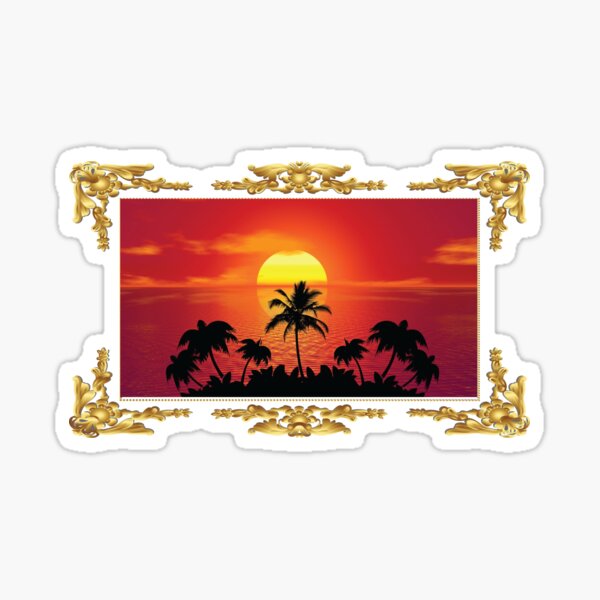 "island art " Sticker for Sale by youcefkerris | Redbubble