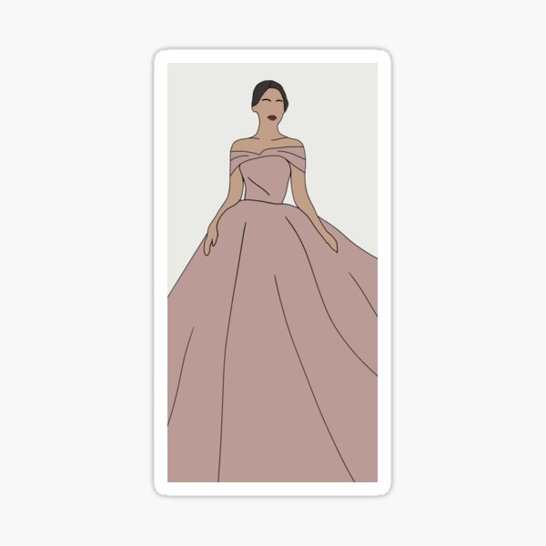 "Ball Gown" Sticker for Sale by Eynja | Redbubble