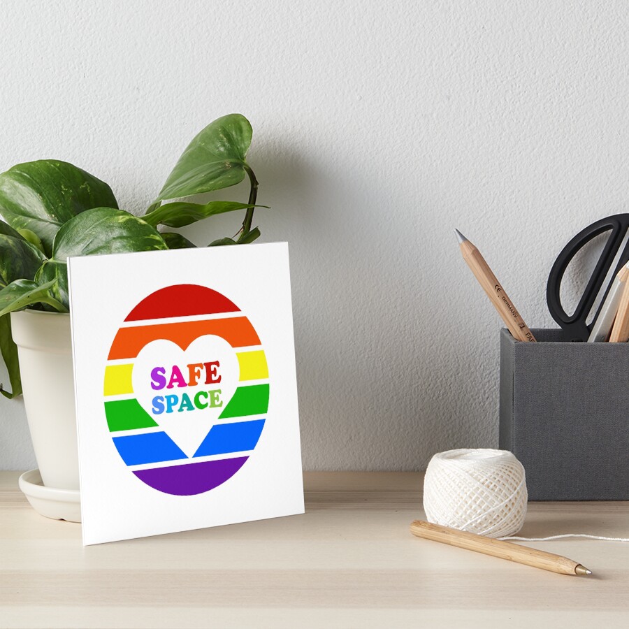 "LGBTQ Sign Safe Space Equality" Art Board Print by aronia | Redbubble