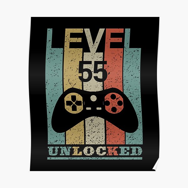 " Level 55 Unlocked, 55th Anniversary Gift, Level 55 Unlocked Console ...