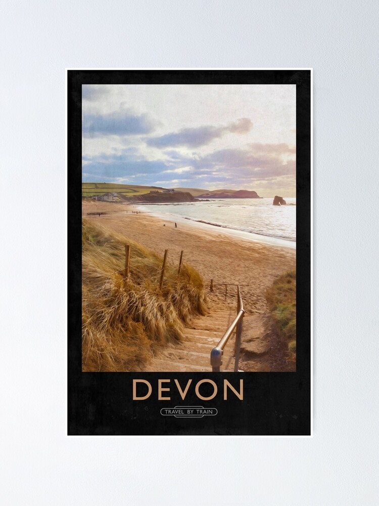 "Devon Railway Poster" Poster by andrewroland | Redbubble