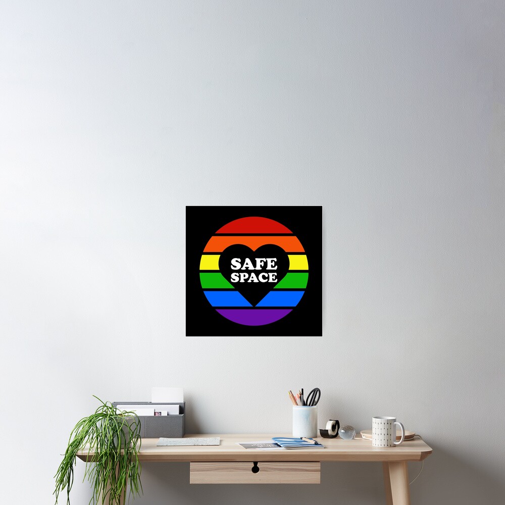 "LGBTQ Sign Safe Space Equality" Poster for Sale by aronia | Redbubble