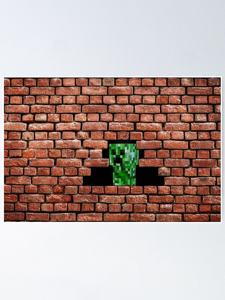 "Creeper back brick - minecraft CUSTOM" Poster for Sale by ...