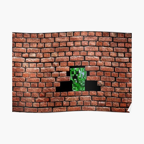 "Creeper back brick - minecraft CUSTOM" Poster for Sale by ...