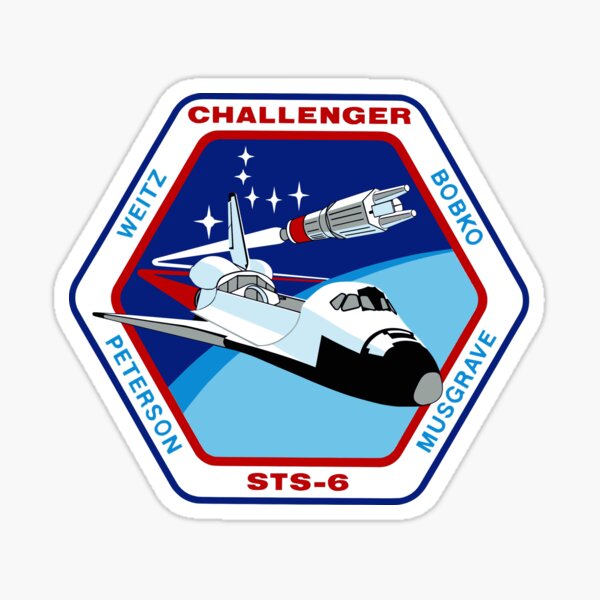 "Space Shuttle Challenger (STS-6) Launch" Sticker for Sale by IMPACTEES ...