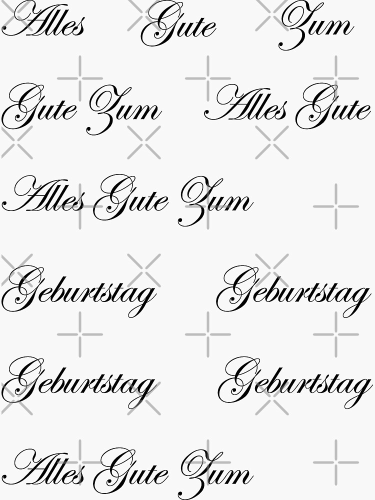 "Alles Gute Zum Geburtstag - Swartz" Sticker by STHogan | Redbubble