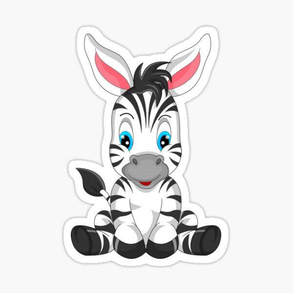 "Cute Baby Zebra" Sticker for Sale by SweettJane | Redbubble