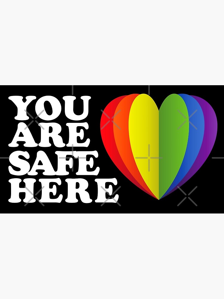 "LGBTQ Sign Safe Space Ally Flag" Poster for Sale by aronia | Redbubble