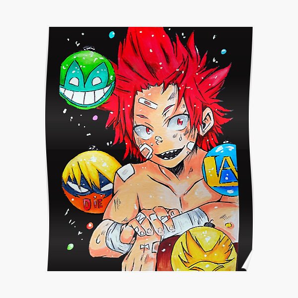 "kirishima from my hero academia" Poster by JahmiaTilman | Redbubble