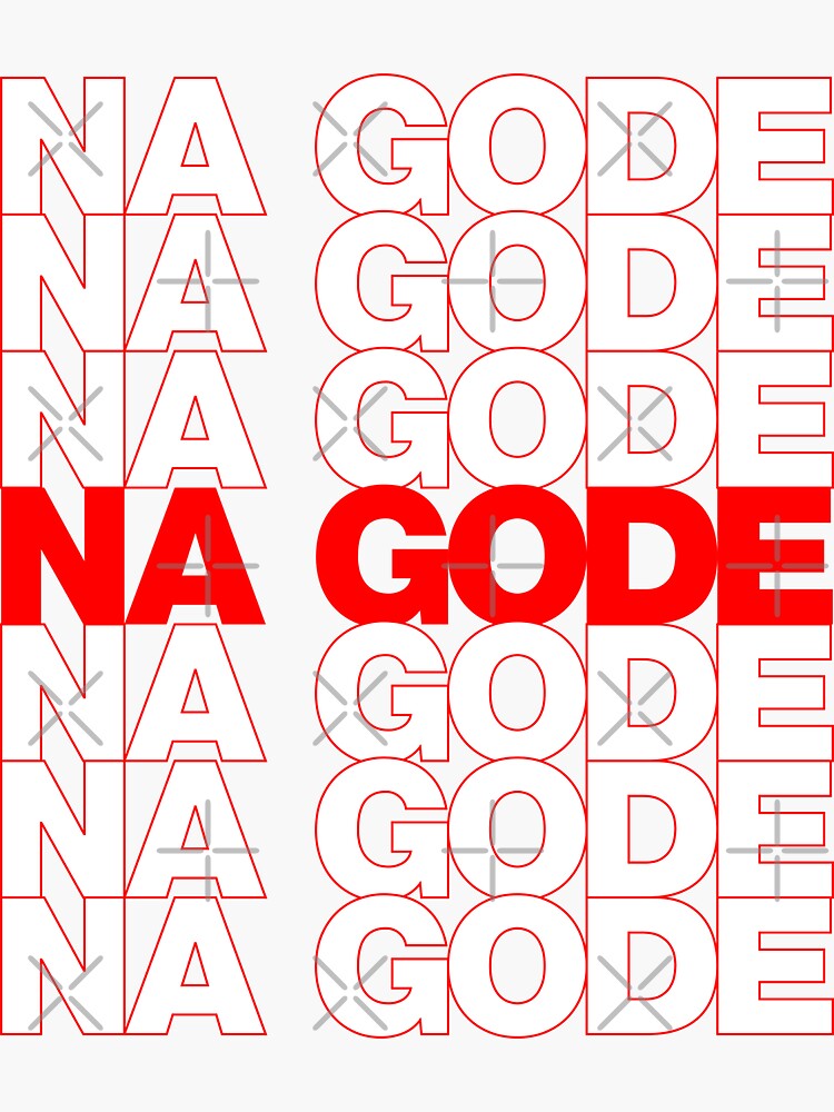 "Classic Thank You Repeating Pattern - Hausa (na gode)" Sticker for ...