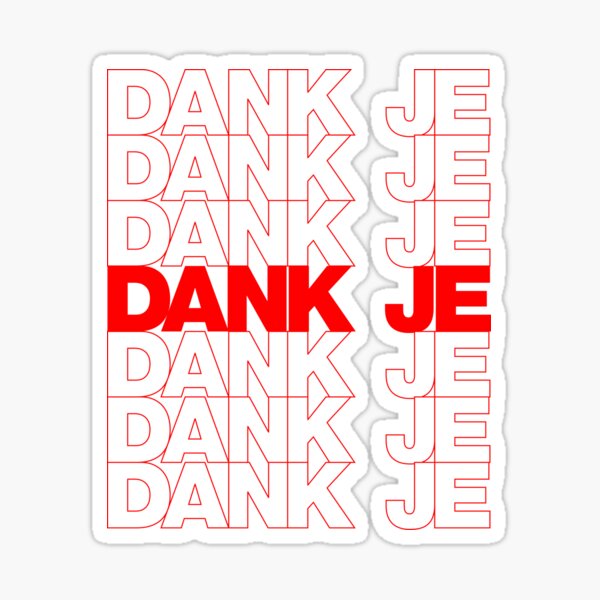 "Classic Thank You Repeating Pattern - Dutch (dank je)" Sticker for ...