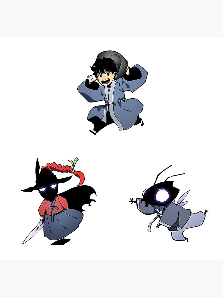 "Chibi Sung Jin-Woo Igris Beru Solo Leveling Neujahr 2021" Poster von ...