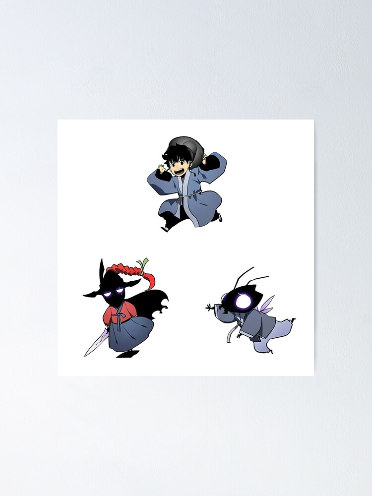 "Chibi Sung Jin-Woo Igris Beru Solo Leveling Neujahr 2021" Poster von ...