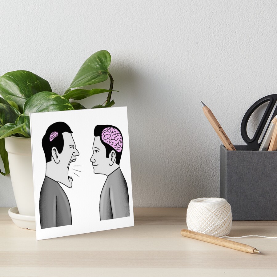 "Small Brain Shouting At Big Brain Meme *HIGH QUALITY*" Art Print for ...