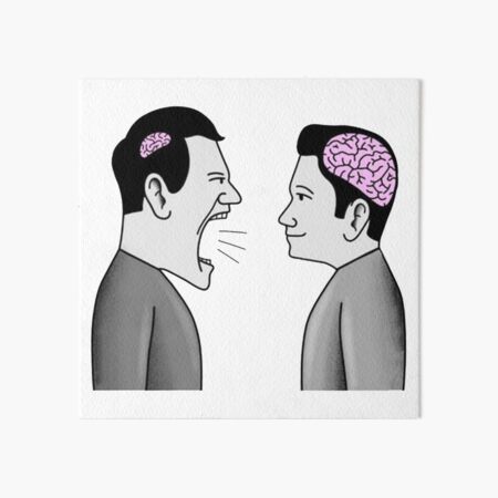 "Small Brain Shouting At Big Brain Meme *HIGH QUALITY*" Art Board Print ...