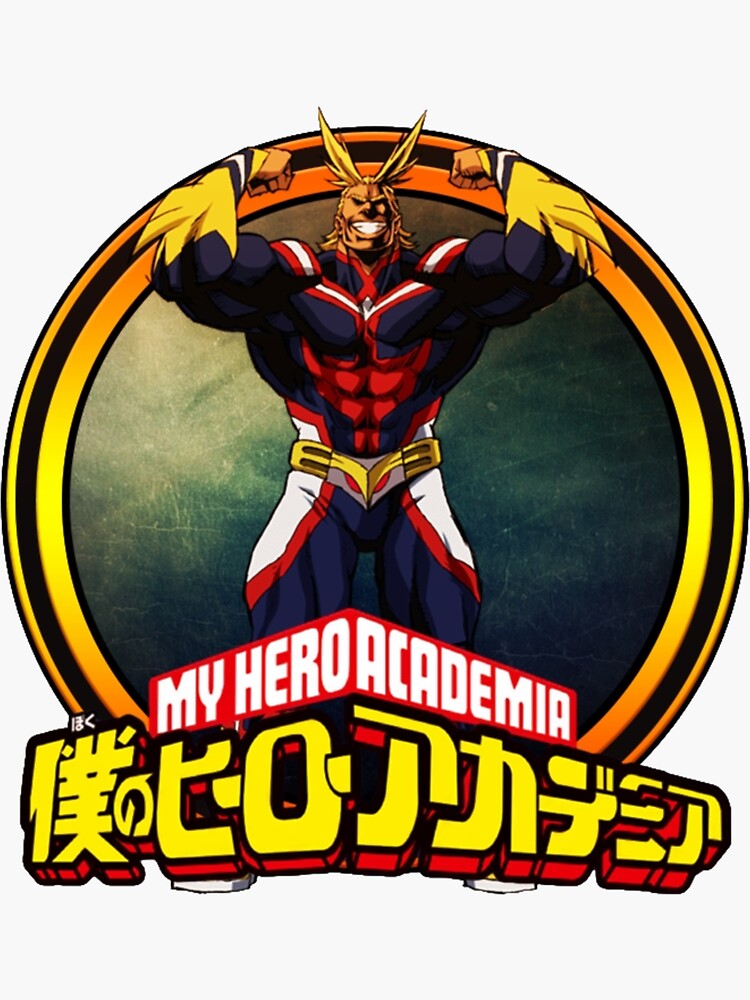 Pegatina «Mi héroe academia All might logo» de doflamingoh667 | Redbubble