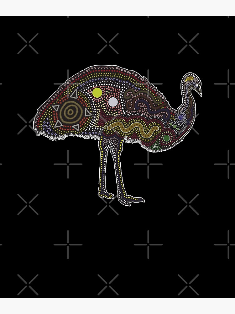 "Aboriginal Art Emu" Poster by darwinsworld | Redbubble