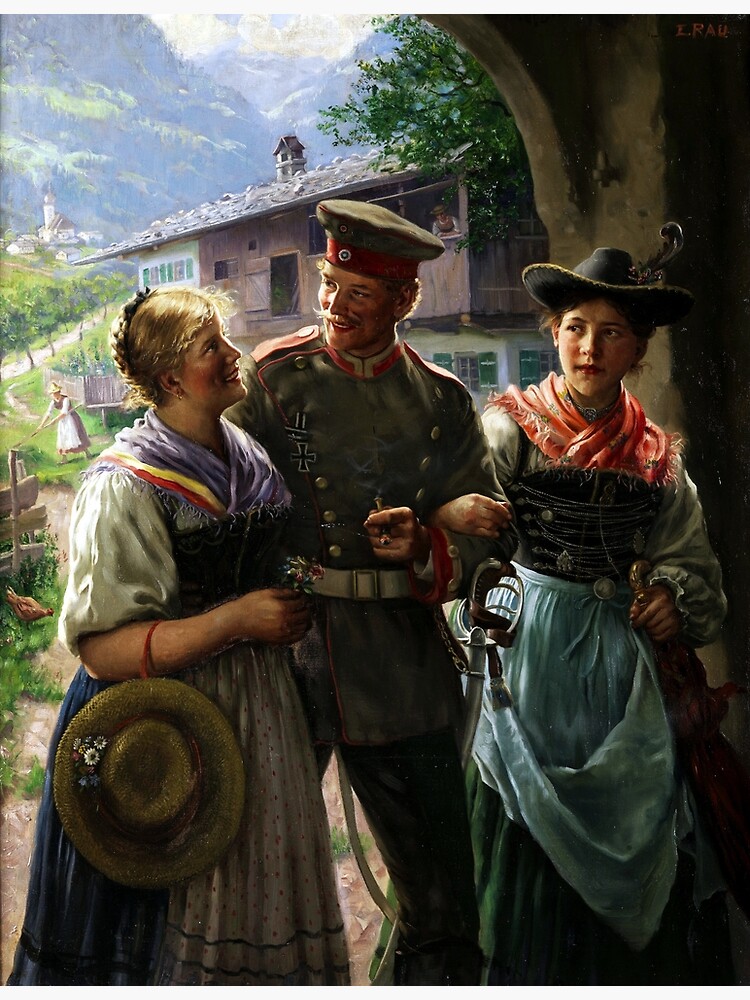"Emil Rau Return of the Young Soldier in the Bavarian Oberland" Art ...