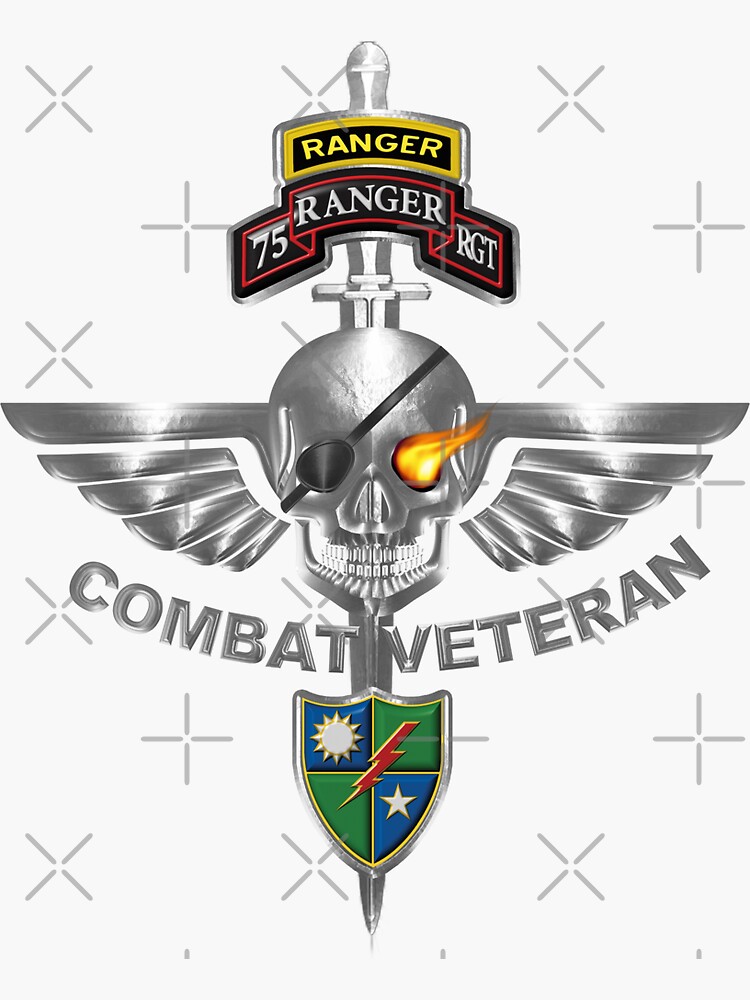 "75th Ranger Regiment Combat Veteran" Sticker for Sale by SoldierAlways ...