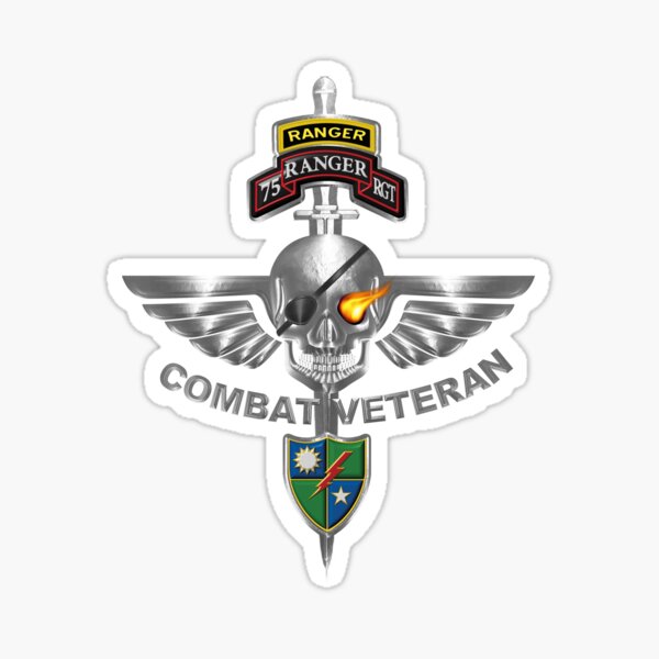 "75th Ranger Regiment Combat Veteran" Sticker for Sale by SoldierAlways ...