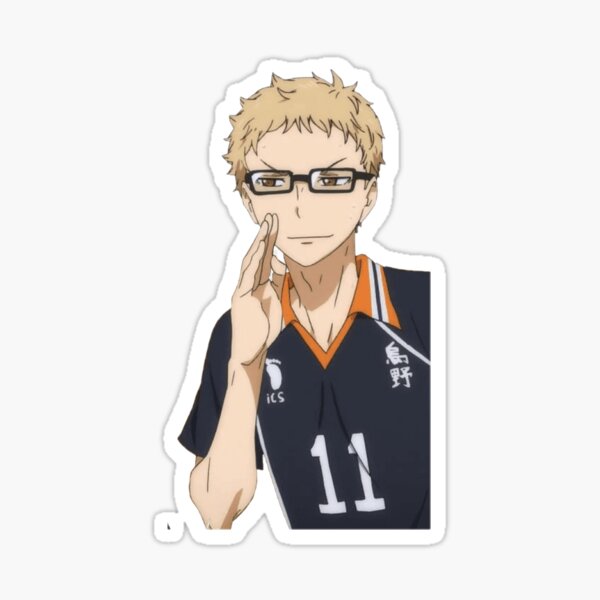"Haikyuu Kei Tsukishima" Sticker for Sale by wilvers | Redbubble