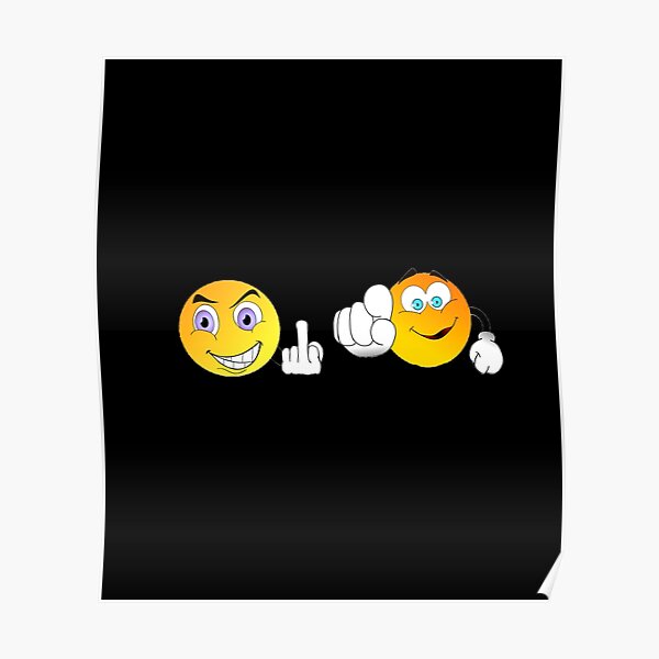 "Cartoon Mittelfinger Smiley-Gesicht (F. Sie)" Poster von Alphazeta ...